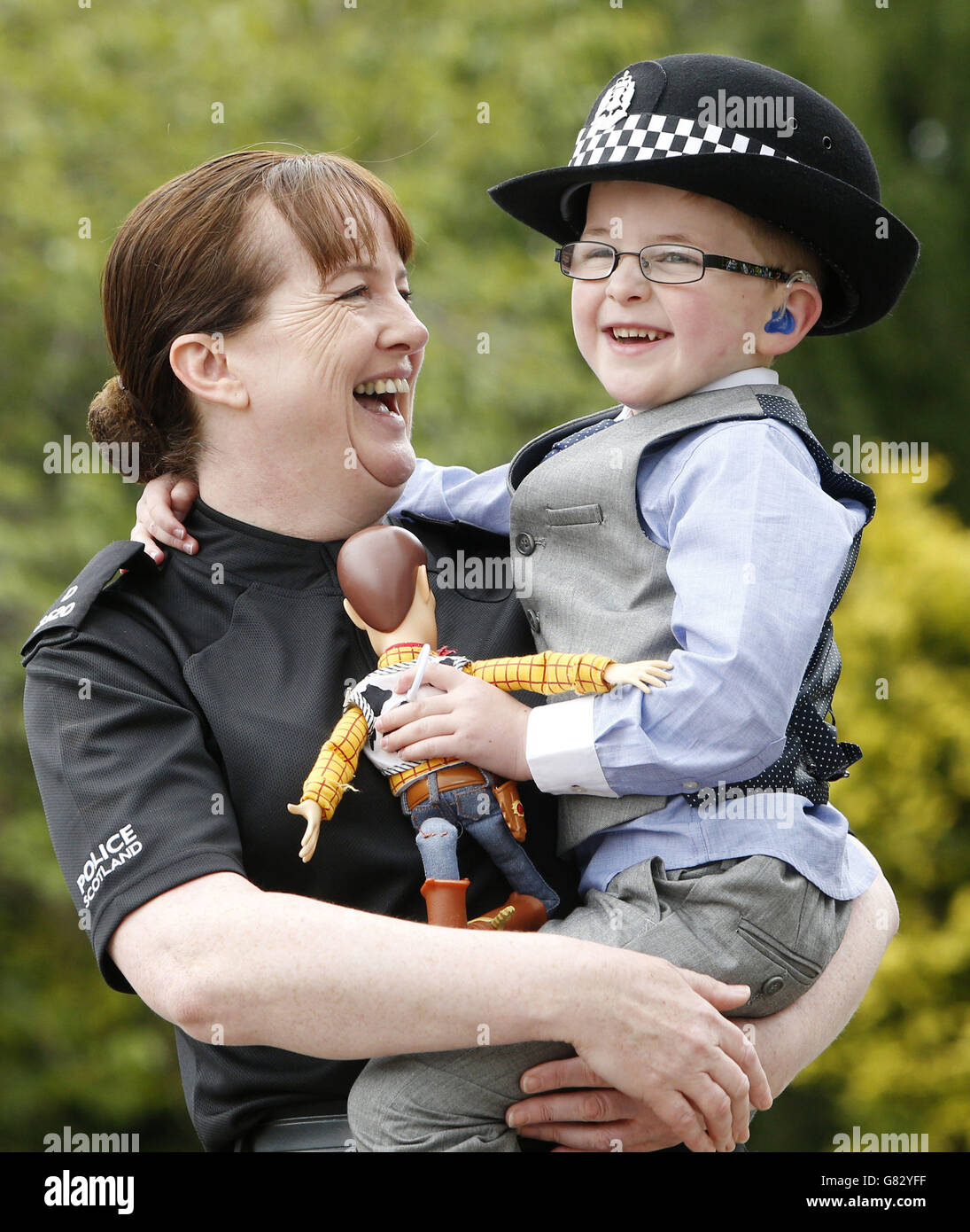 48-year-old Margo Sinclair with her grandson 4-year-old Harry O'Neill ...