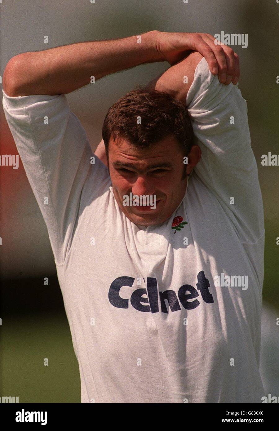 Rugby Union - England Training. Ben Clarke training for England Stock ...