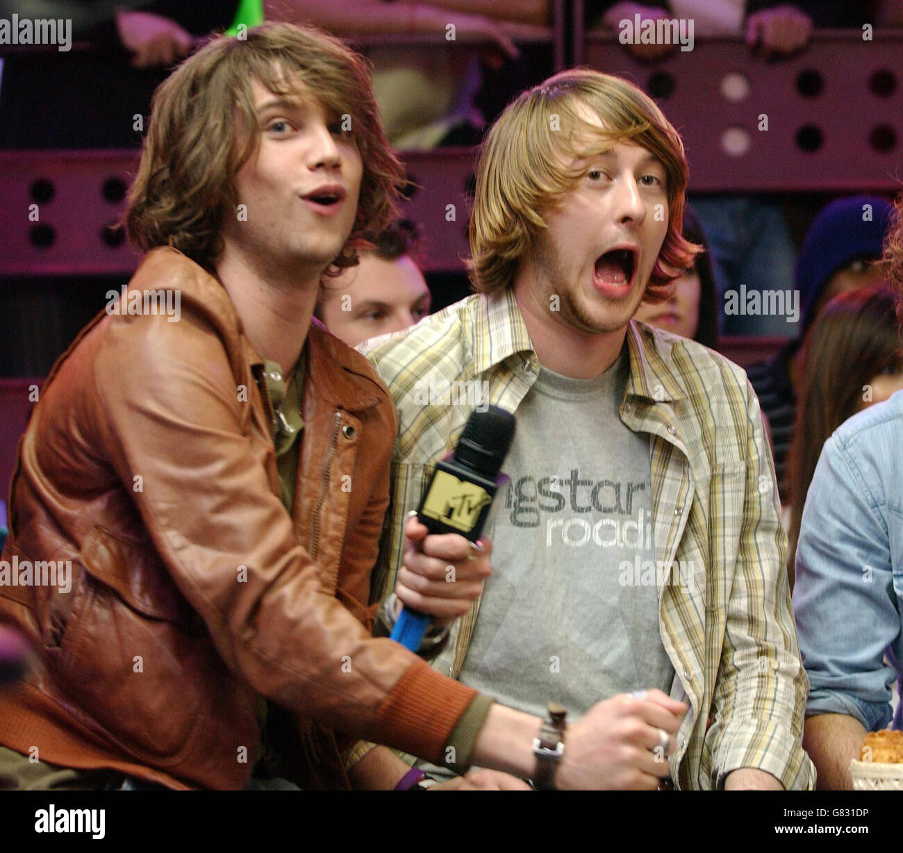 Nick atkinson left and dave neale from rooster hi-res stock photography ...