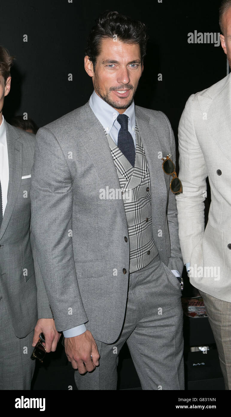 Model David Gandy attends the Topman Design show during the British ...