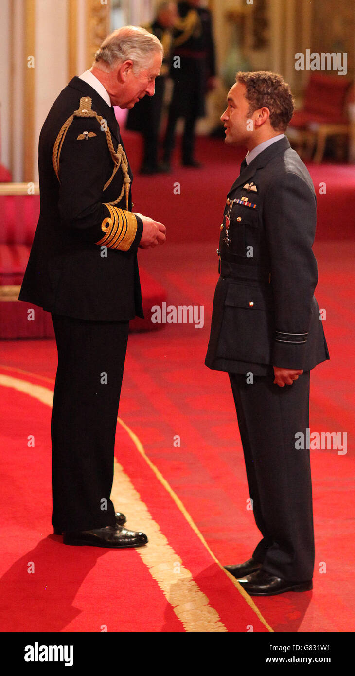 Squadron leader calvin bailey, royal air force, is made an mbe by the ...