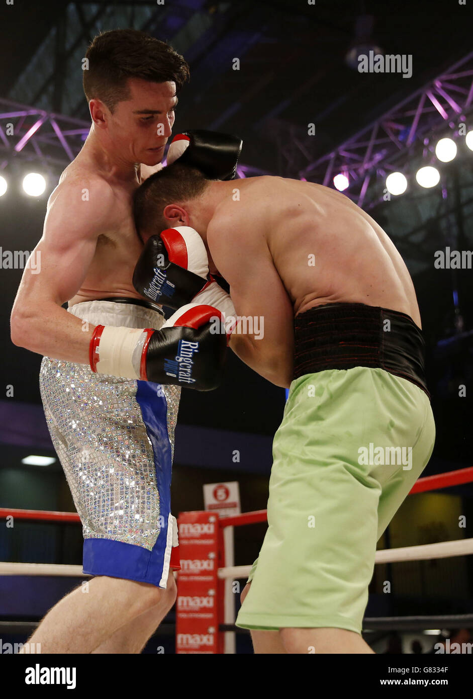 Ryan Wheeler and Janis Puksins (right) in action during the Super ...