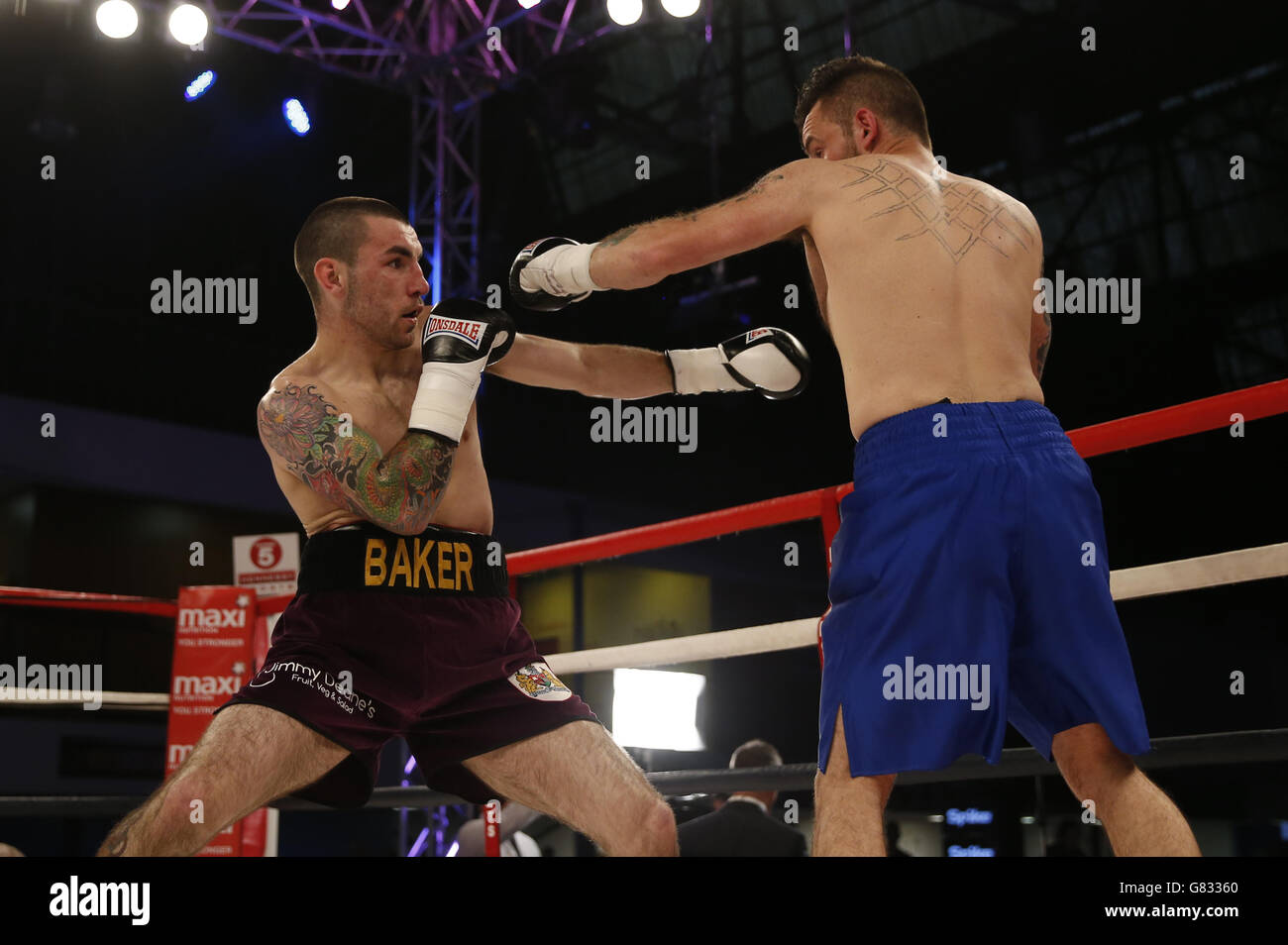 Josh Baker (left) and Matthew Ashmole in action during the Super ...