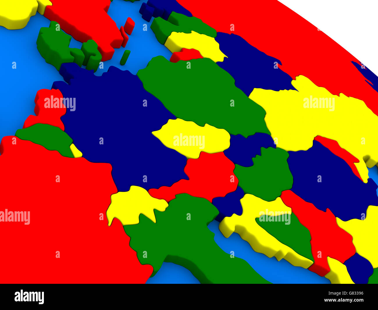 Central europe countries map hi-res stock photography and images - Alamy