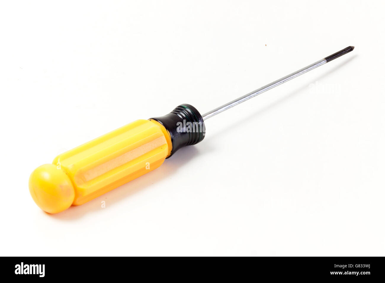 Small screwdriver on white background. Isolated On White, Objects with ...