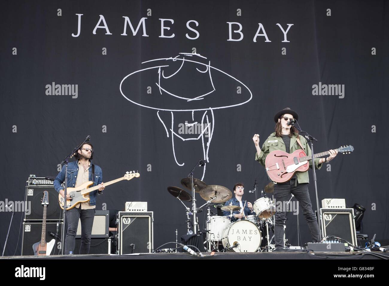 James bay performs live on day isle wight festival hi-res stock ...