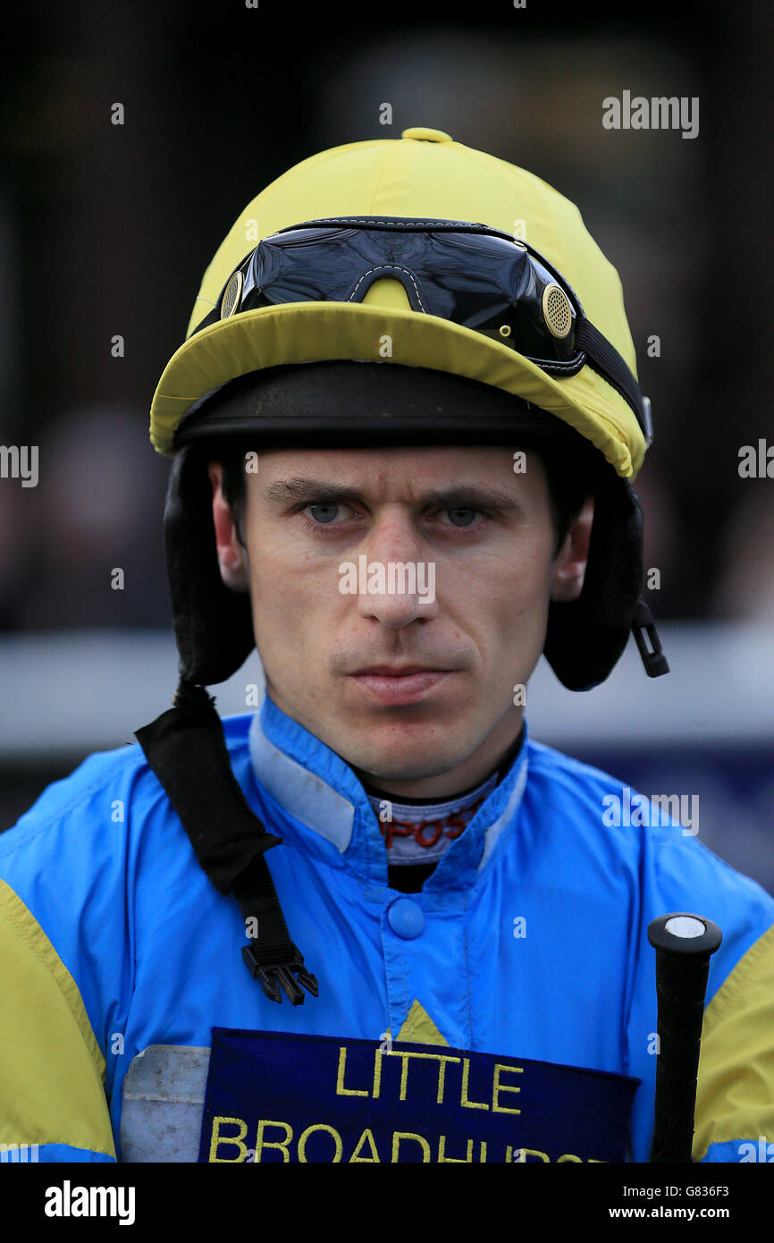 Jockey Paddy Brennan prior to his ride on Little Boy Boru in the Albert ...