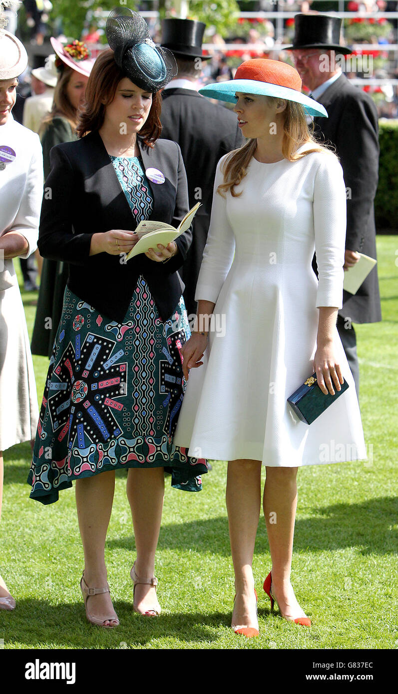 Princess Eugenie of York and Princess Beatrice of York during Ladies ...