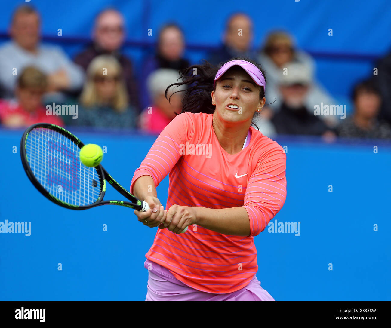Great Britain's Laura Robson in action against Russia's Daria Gavrilova ...