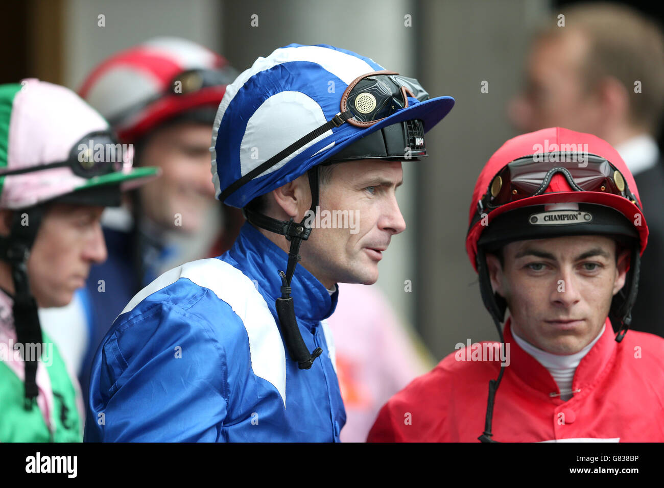 Jockeys Pat Smullen (left) and Wayne Lordan (right) before the Diamond ...
