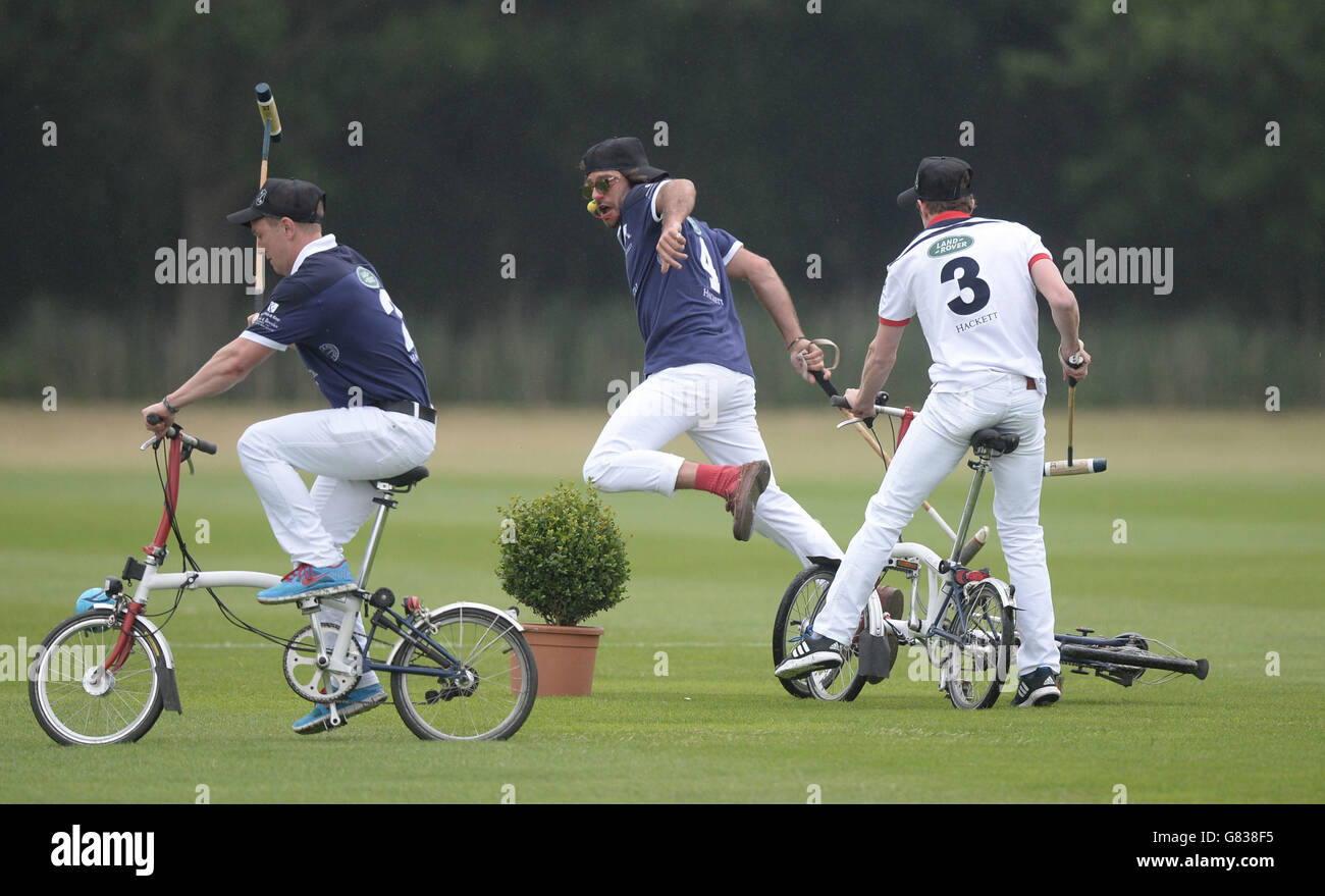 A game of Brompton Bike Polo is played during the British Polo Day GB ...