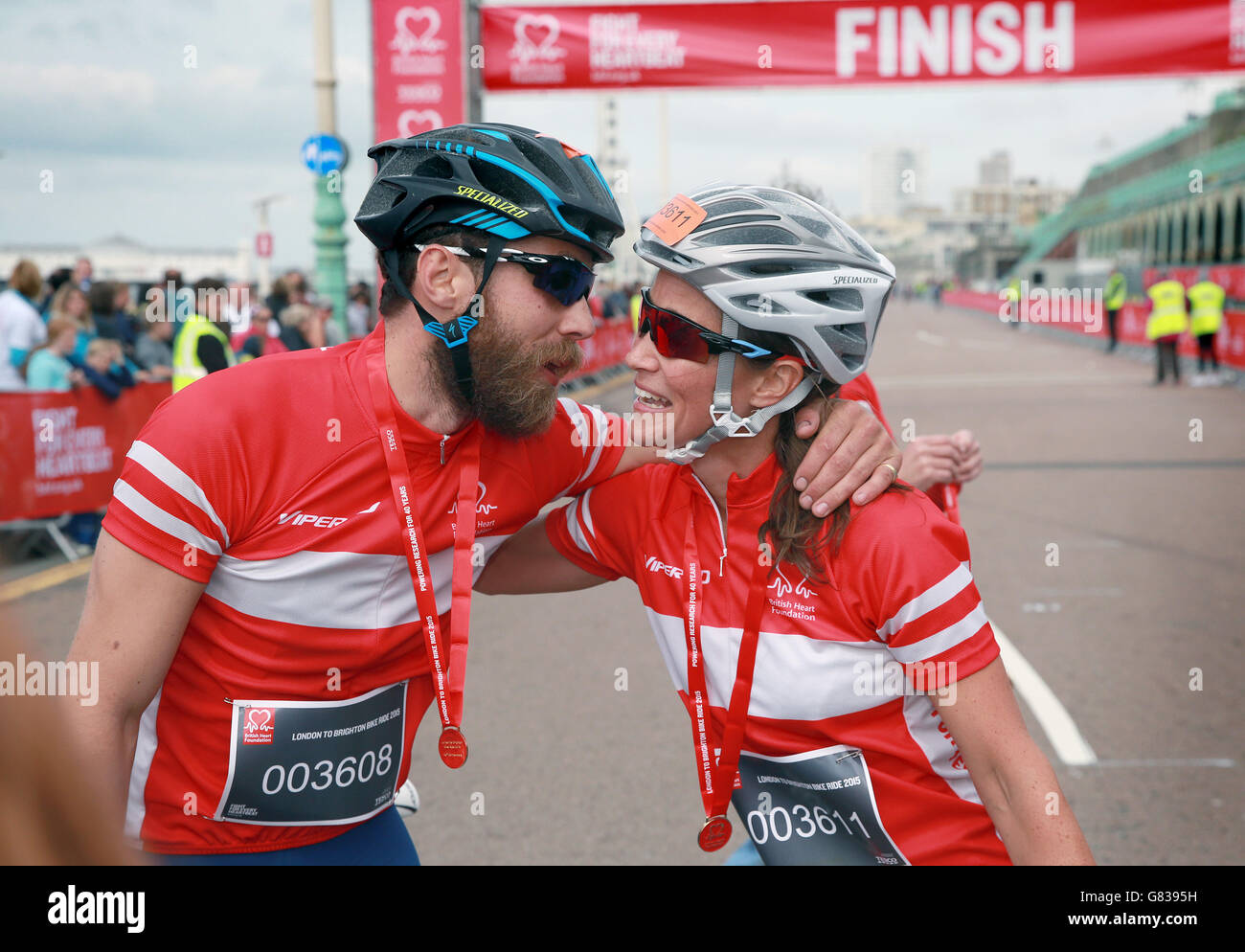 Crosses finish line in brighton hi-res stock photography and images - Alamy
