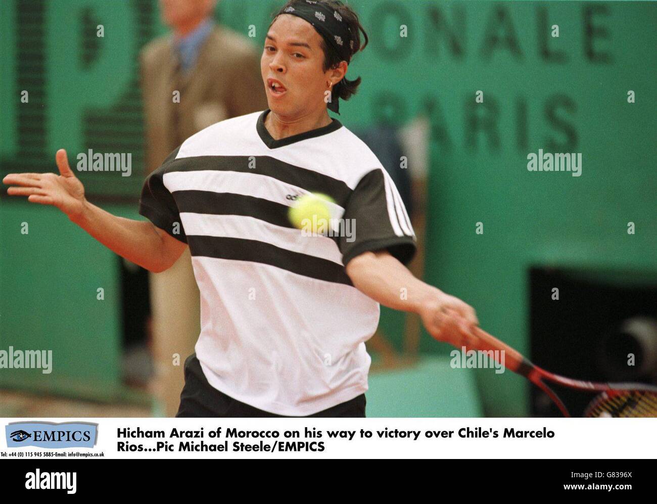 French Open Tennis-Hicham Arazi v Marcelo Rios. Hicham Arazi of Morocco ...