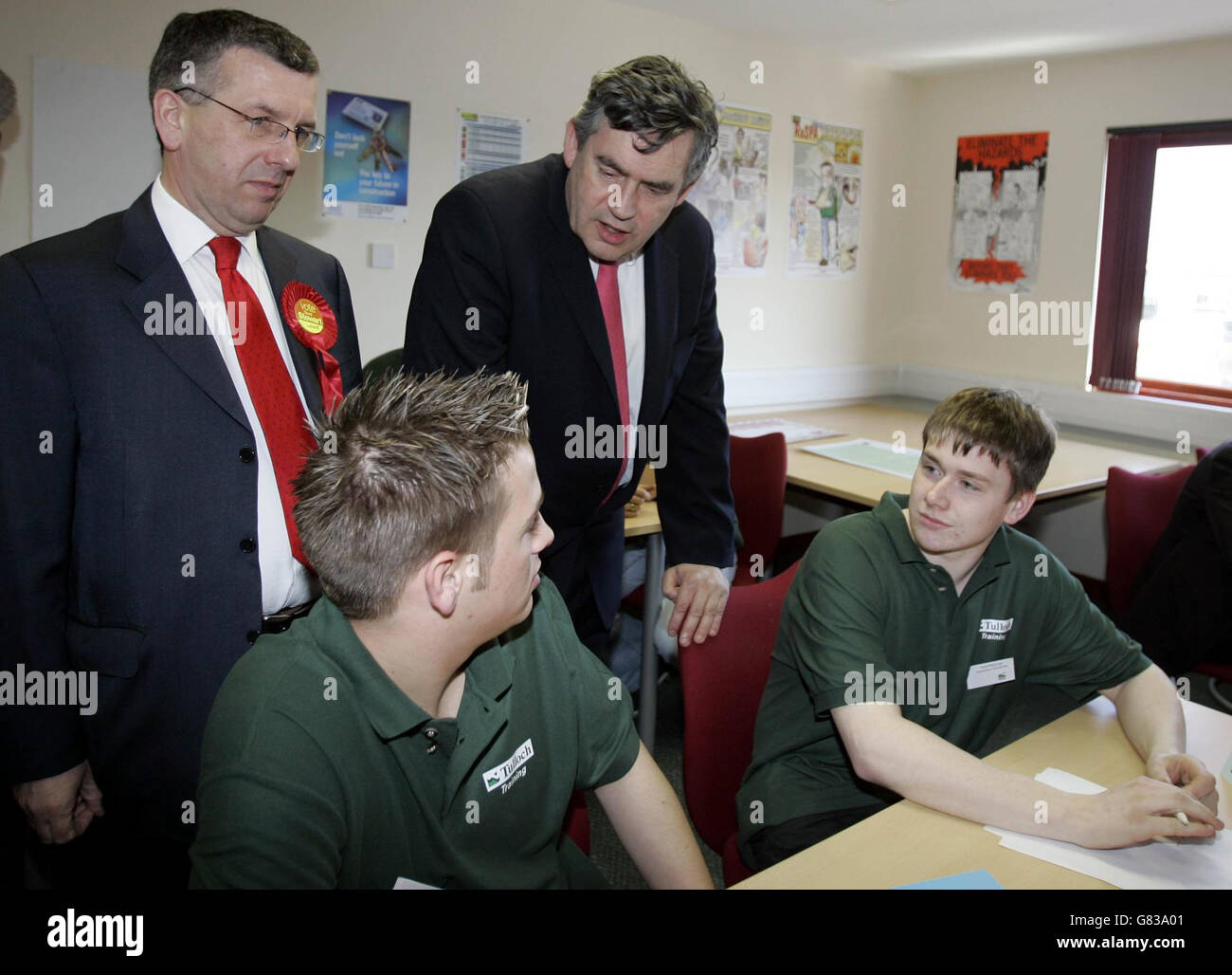 Chancellor Gordon Brown at Tulloch Training centre in Inverness with ...
