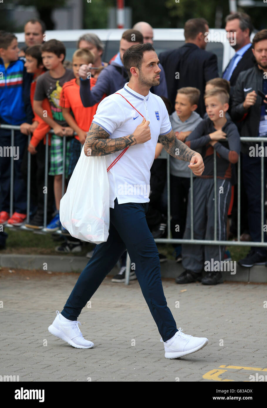 Englands danny ings enters the stadium before the match hi-res stock ...