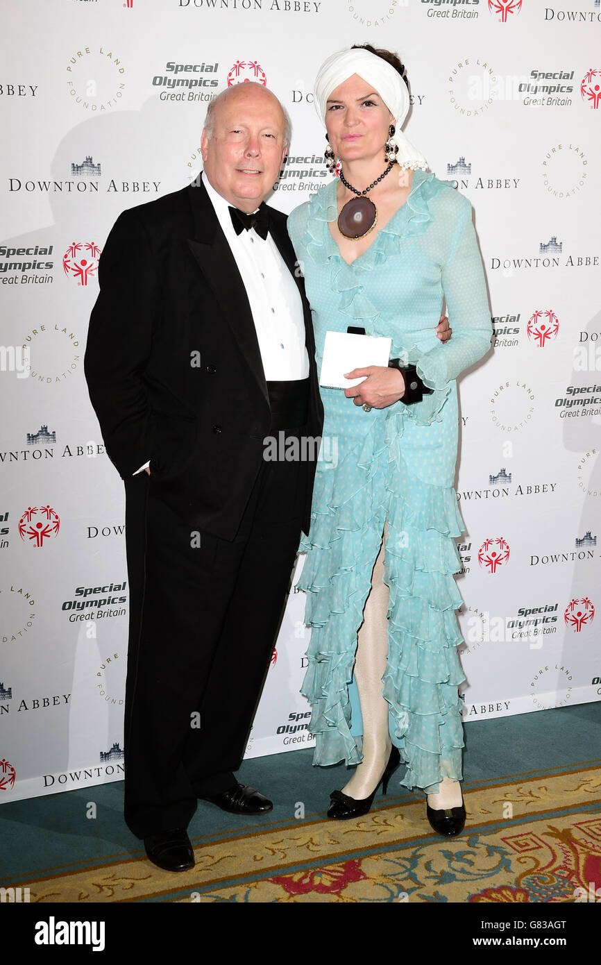 Julian Fellowes and Emma Joy Kitchener attending the Downton Abbey Gala ...