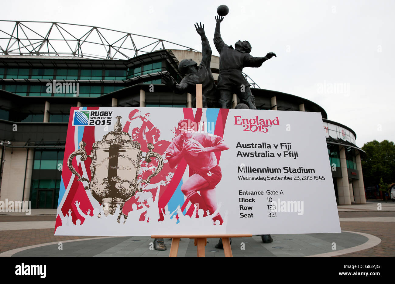 Rugby Union - 2015 World Cup - Ticket Design Launch - Twickenham Stock ...