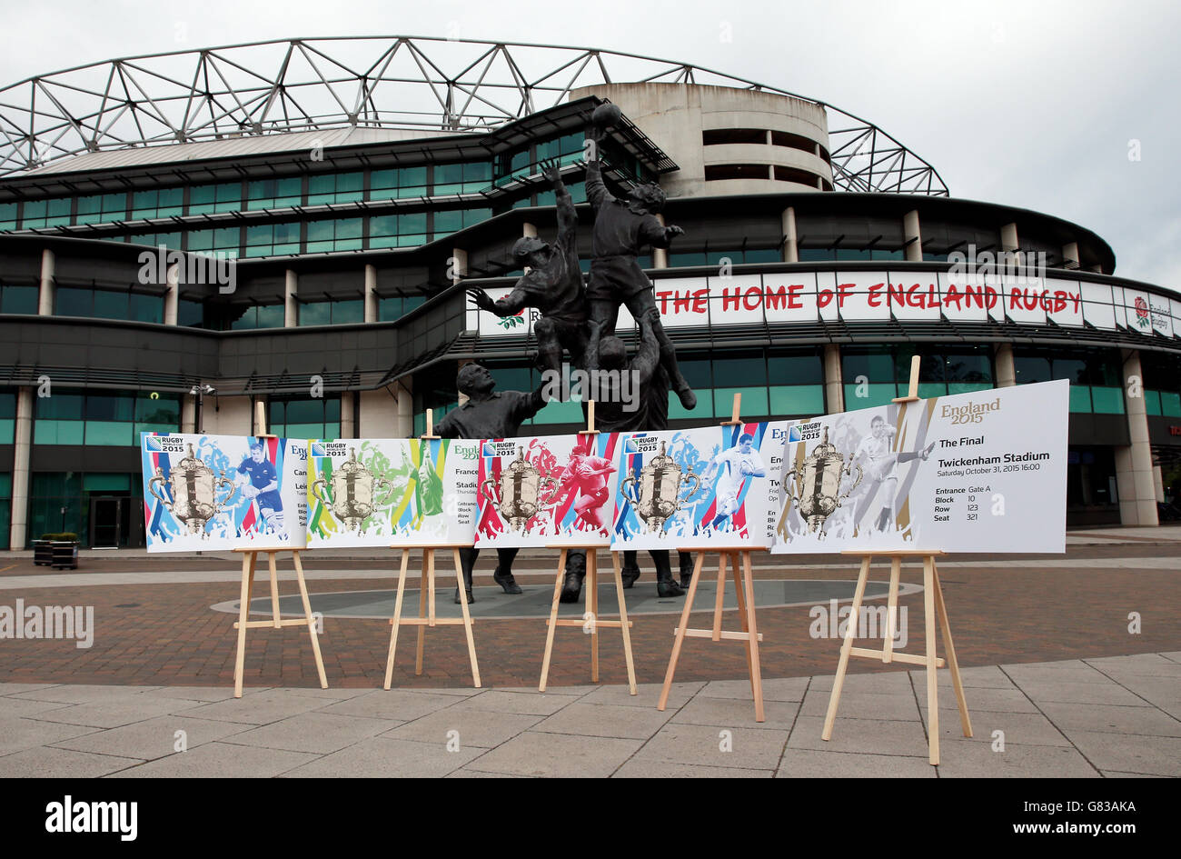 Rugby Union - 2015 World Cup - Ticket Design Launch - Twickenham. A ...