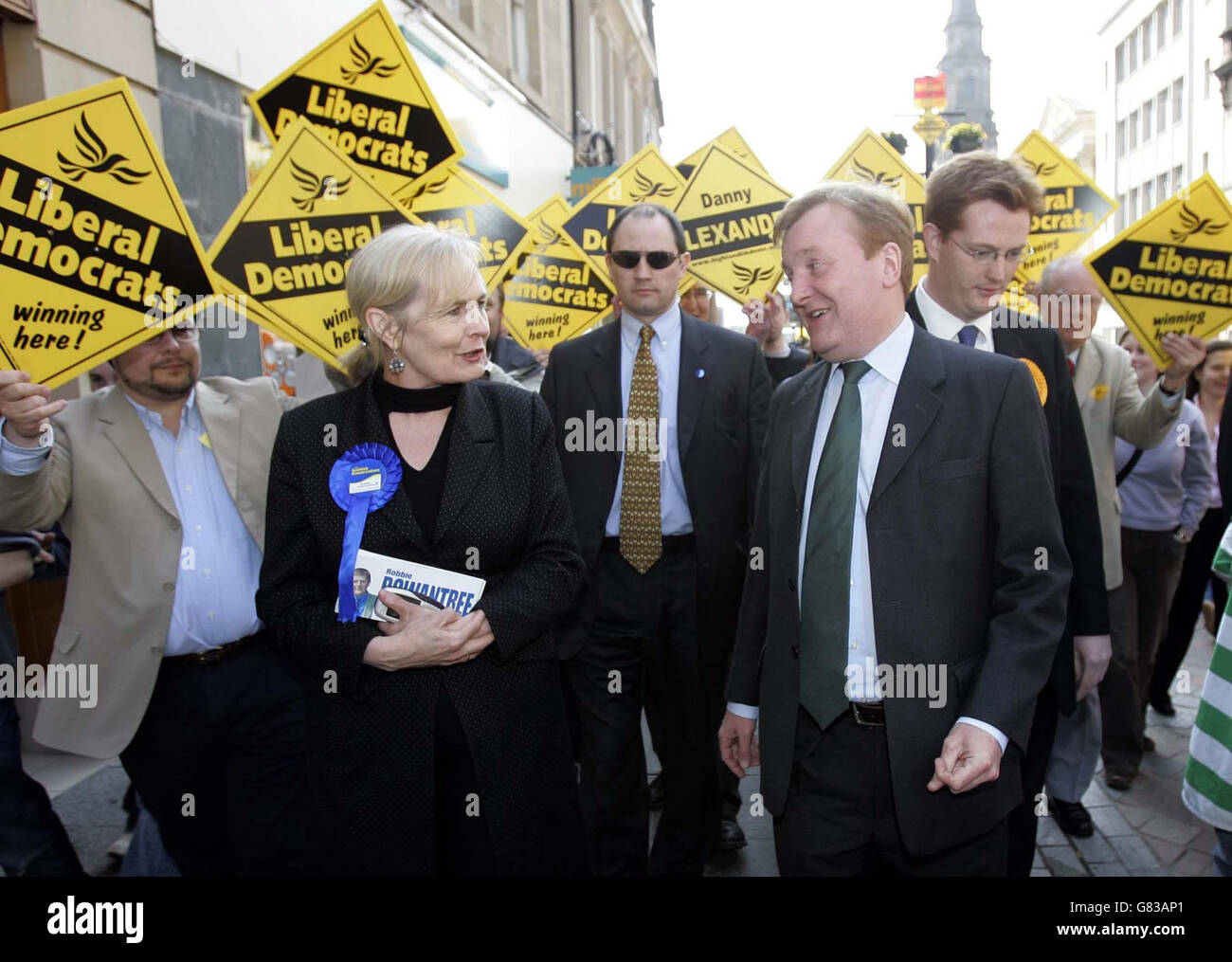 Liberal Democrat leader Charles Kennedy on the election campaign trail ...