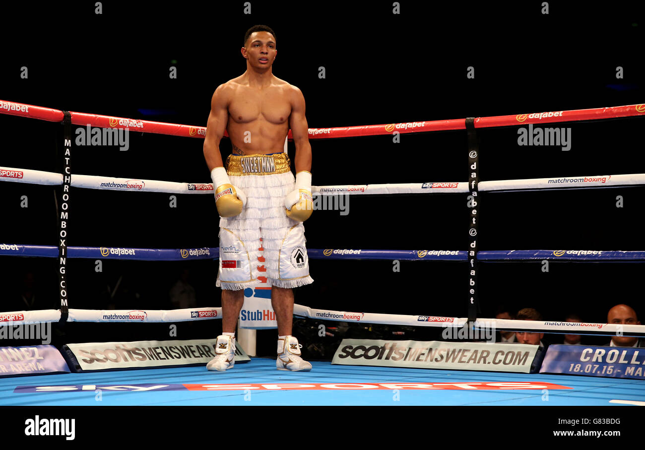 Boxing - Liverpool Echo Arena. Marcus Morrison during the Light ...