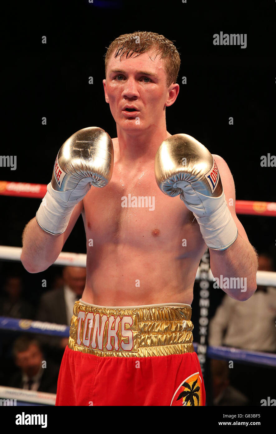 Boxing - Liverpool Echo Arena. Joe Tonks (left) celebrate victory over ...