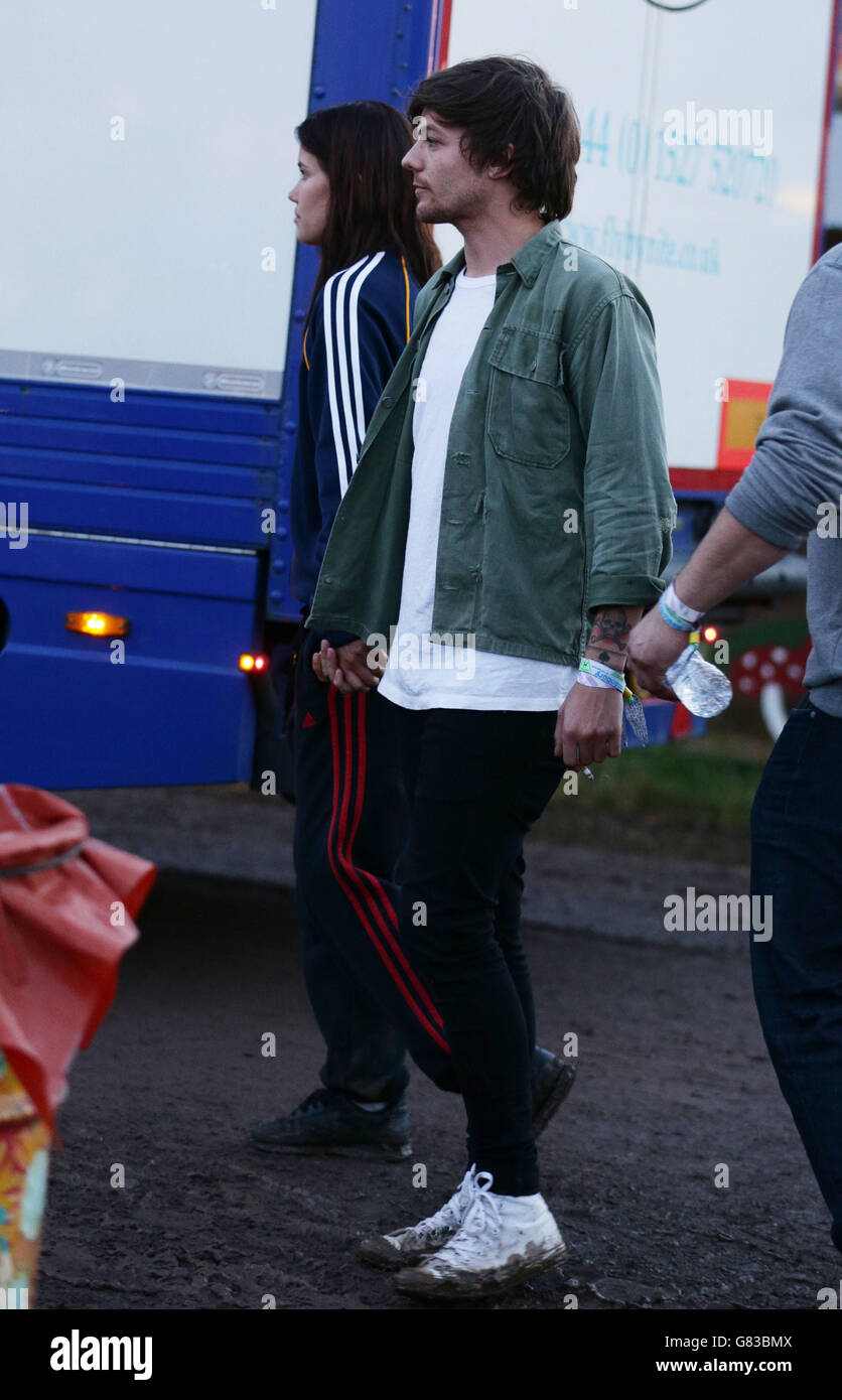 Louis Tomlinson from One Direction backstage at the Glastonbury ...
