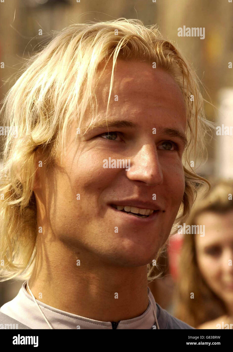 Phil White completes his gruelling trip Stock Photo - Alamy