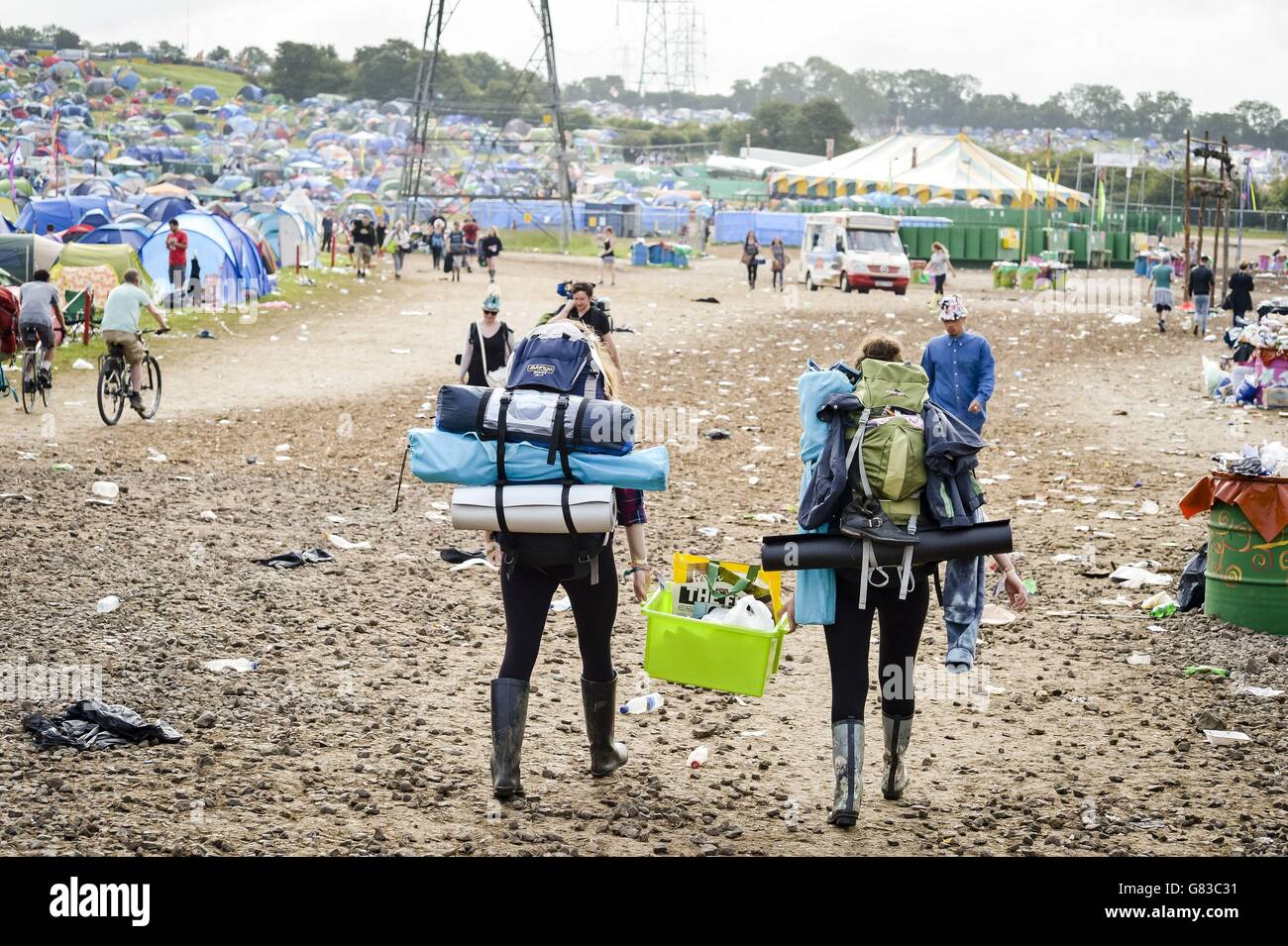 Glastonbury Festival 2015 - Aftermath Stock Photo - Alamy