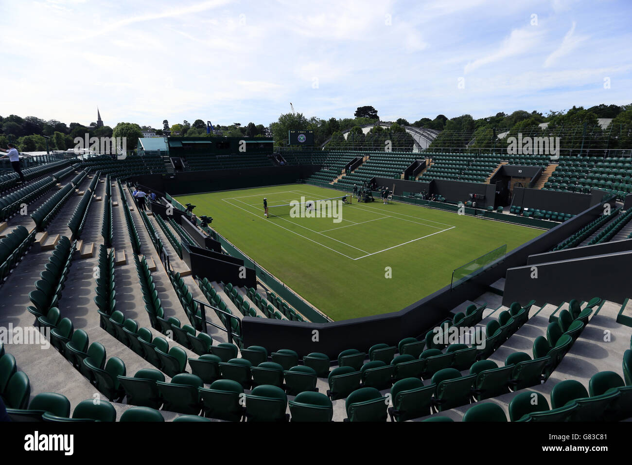 A general view of court number 2 during day one of the Wimbledon ...
