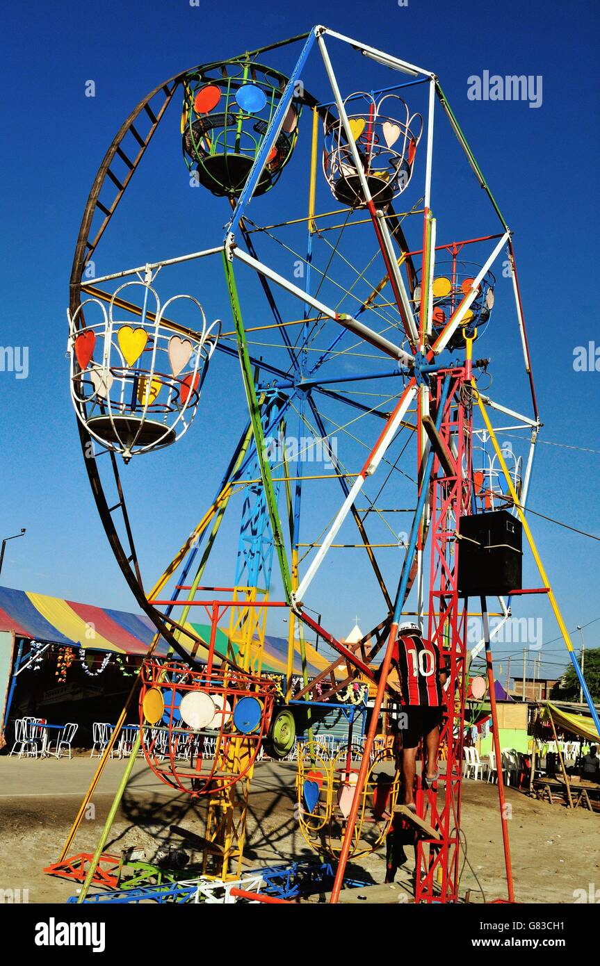 Amusement Park in PUERTO PIZARRO . Department of Tumbes .PERU Stock ...