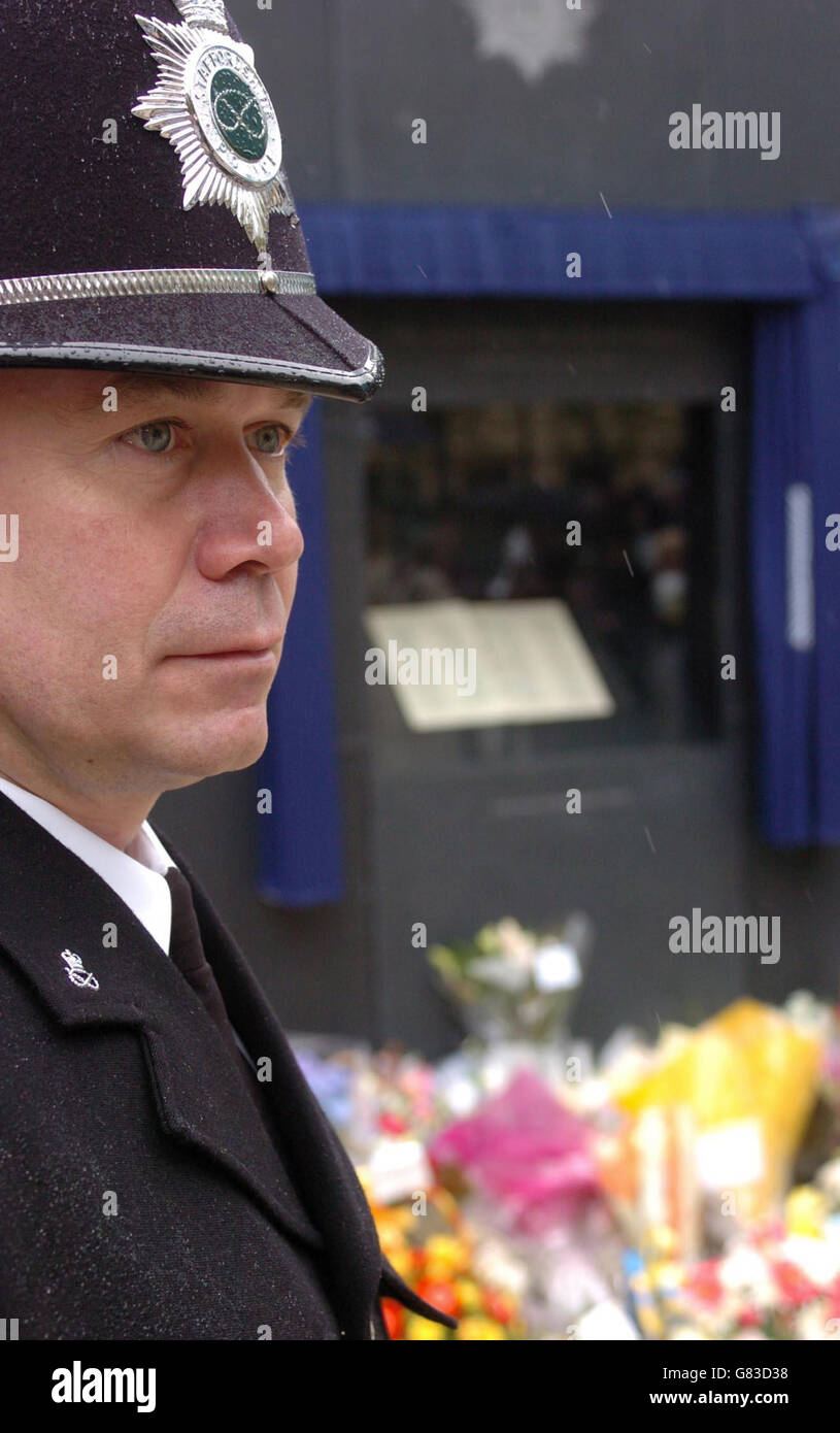 Police Constable Blandford from Staffordshire Police stands in front of ...