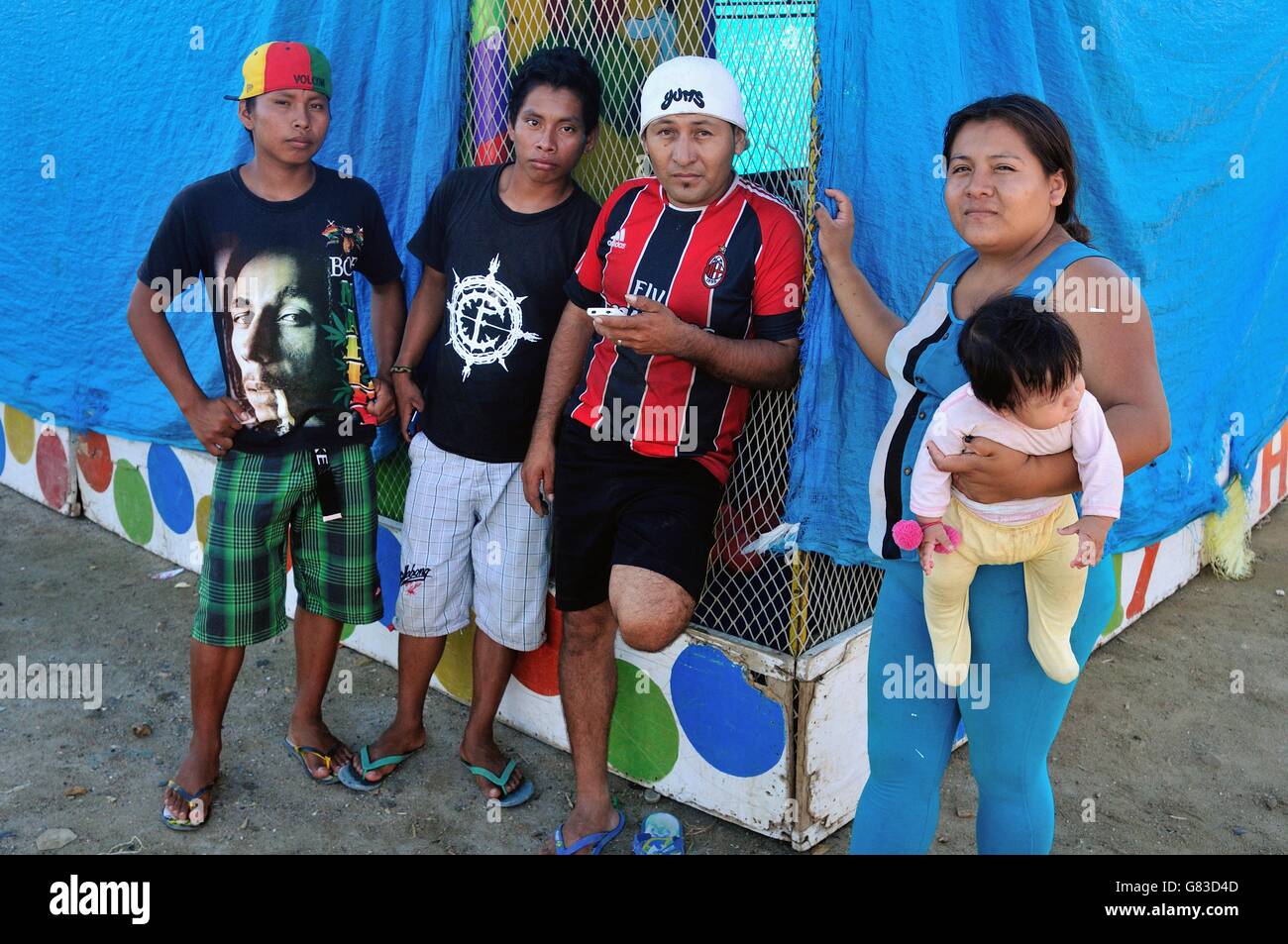 Amusement Park workers in PUERTO PIZARRO . Department of Tumbes .PERU ...