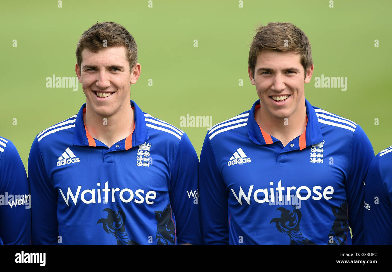 England's Jamie (right) and Craig Overton, during a nets session at ...