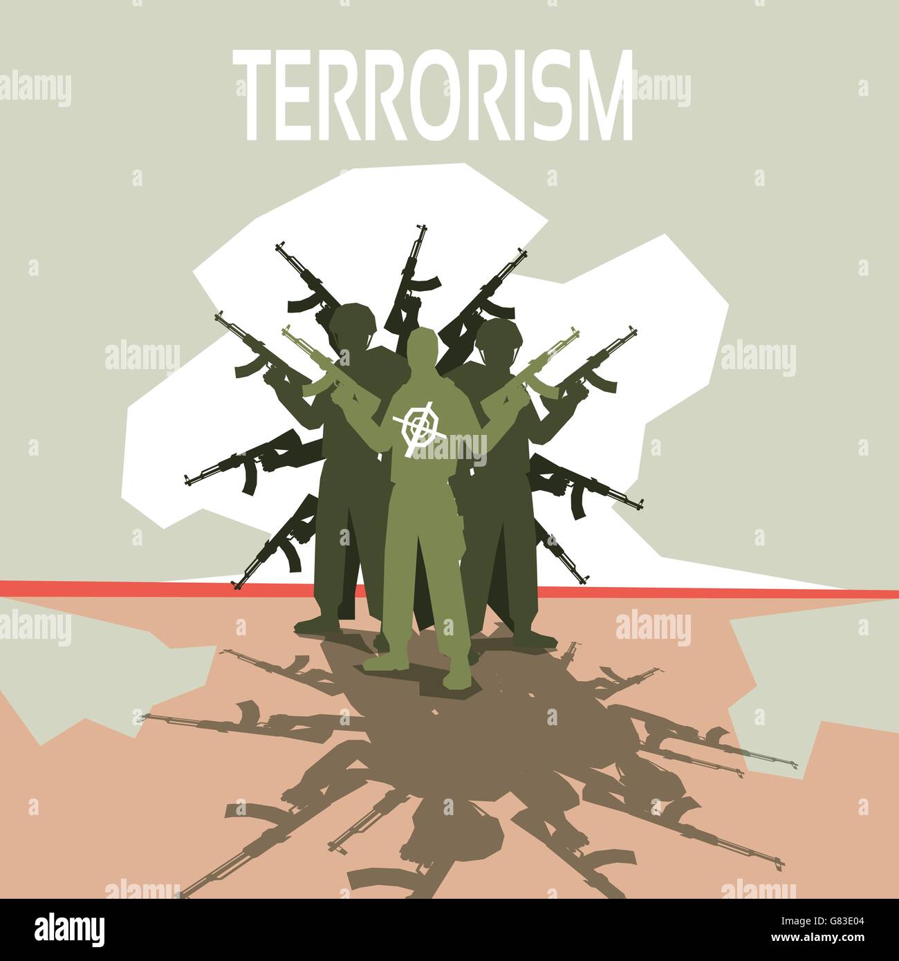 Armed Terrorist Group Terrorism Concept Stock Vector Image & Art - Alamy
