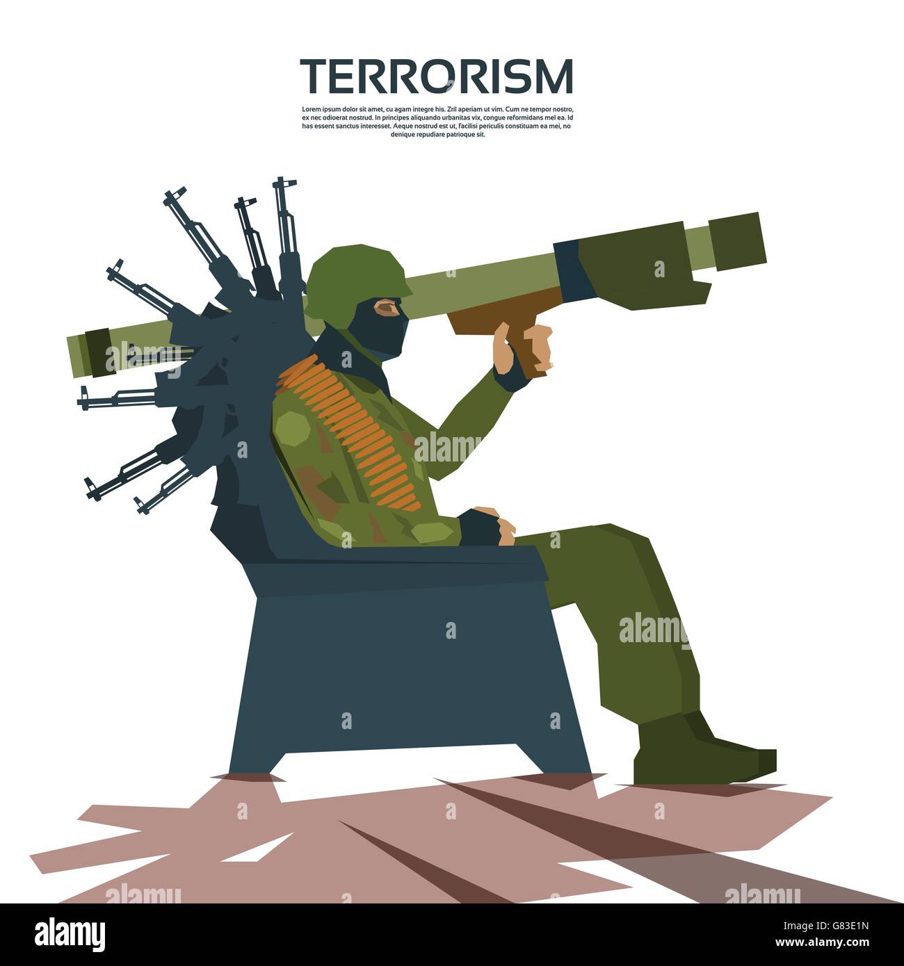 Armed Terrorist Group Terrorism Concept Stock Vector Image & Art - Alamy