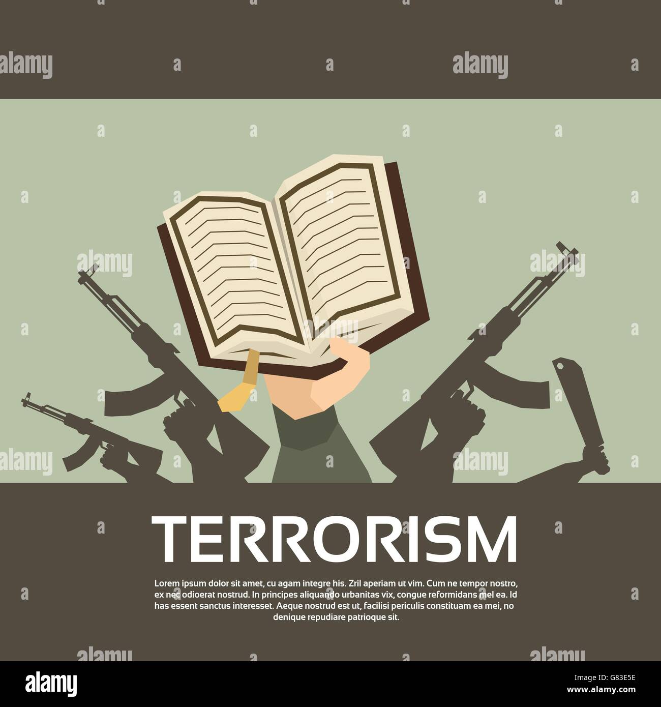 Terrorist Group Hands Holding Guns Terrorism Stock Vector Image & Art ...