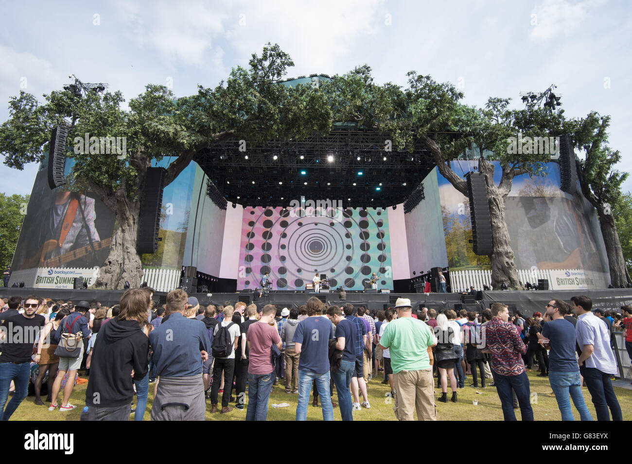 The main stage at British Summer Time Hyde Park festival, in Hyde Park ...