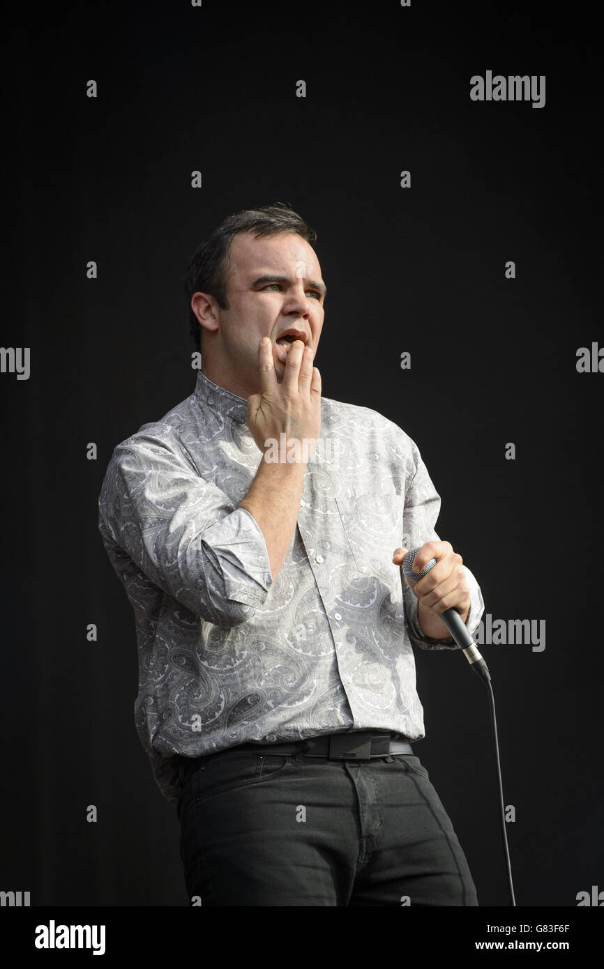 Samuel T. Herring of Future Islands performing at British Summer Time ...
