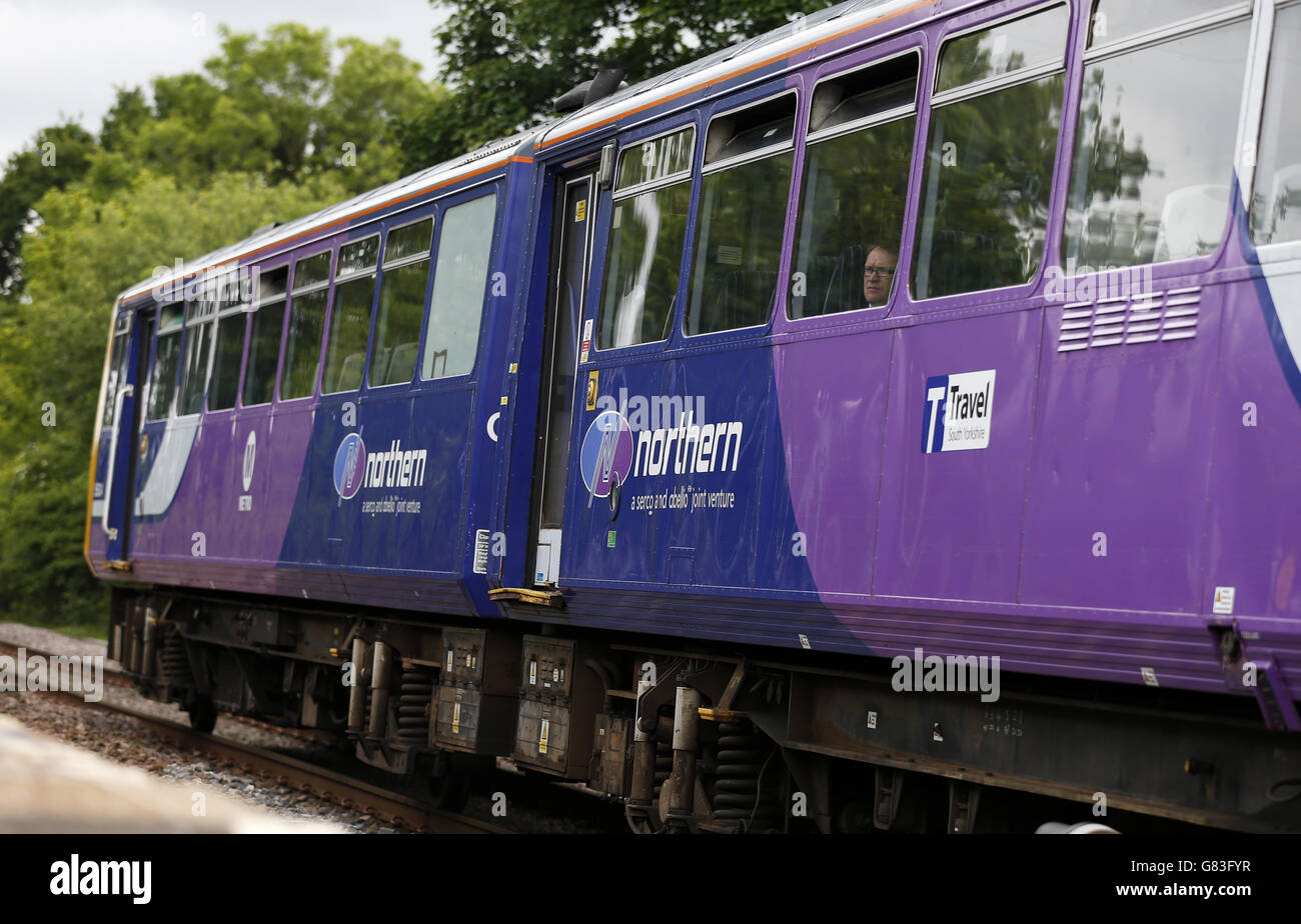 Northern Rail train at Howden Station. PRESS ASSOCIATION Photo. Picture ...