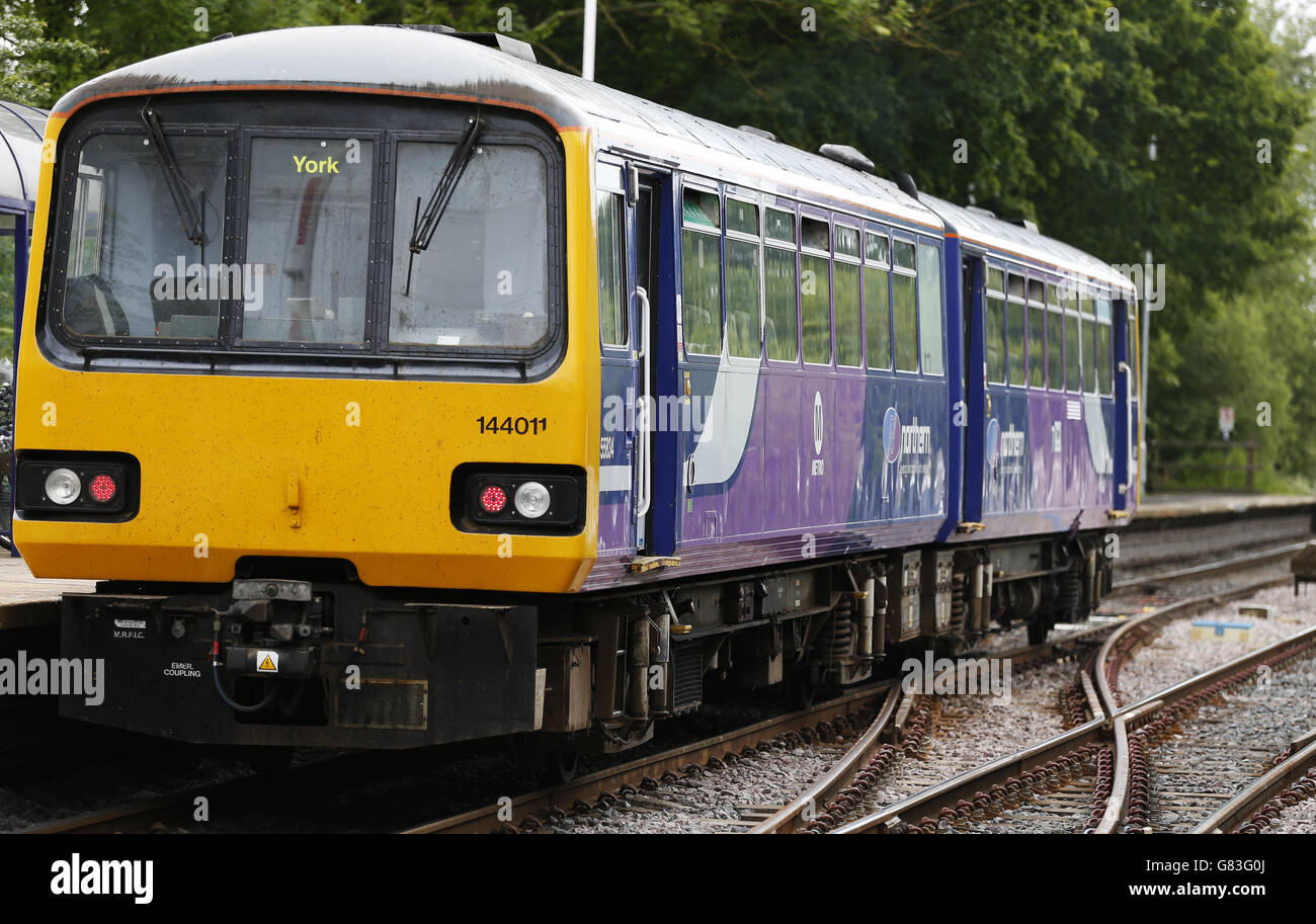 Northern Rail train at Howden Station. PRESS ASSOCIATION Photo. Picture ...