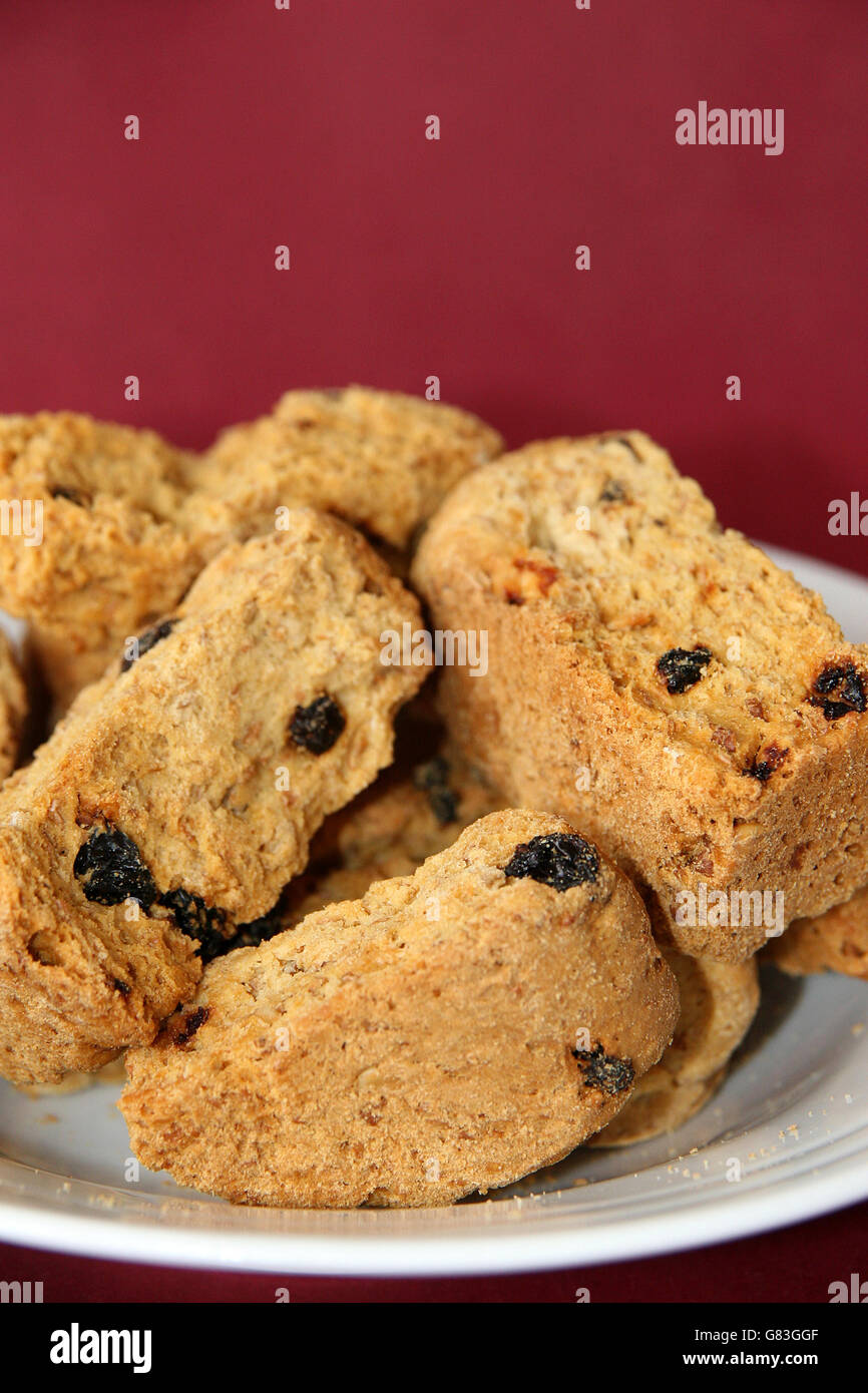 Traditional South African Rusks on a plate Stock Photo - Alamy