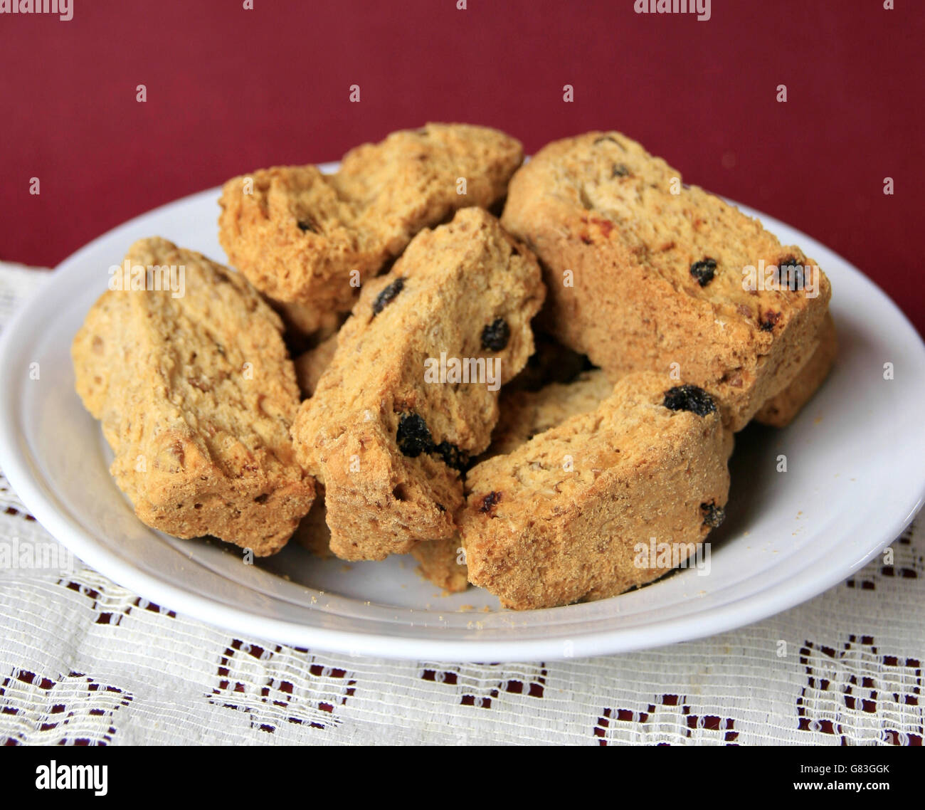 Traditional South African Rusks on a plate Stock Photo - Alamy
