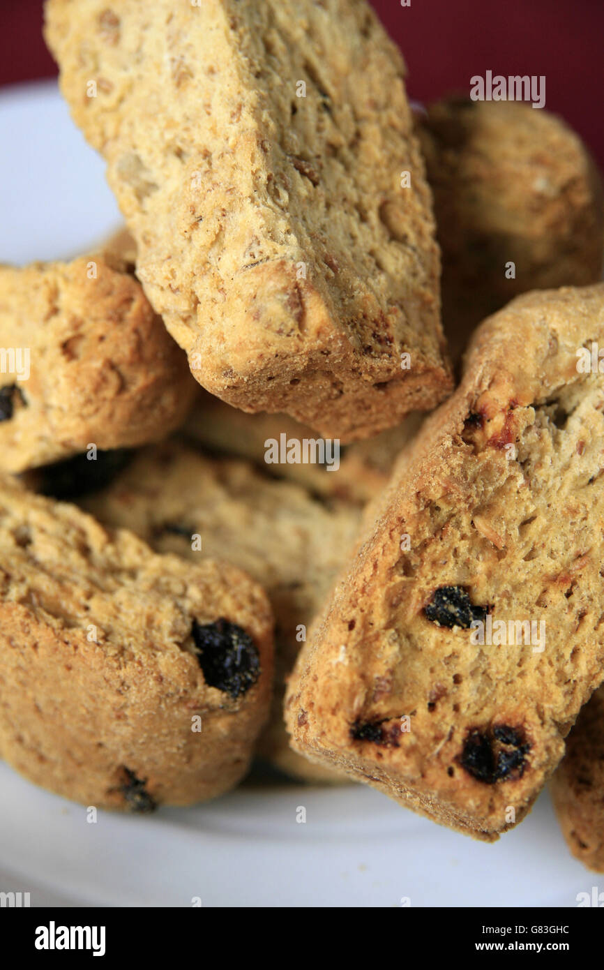 Traditional South African Rusks on a plate Stock Photo - Alamy