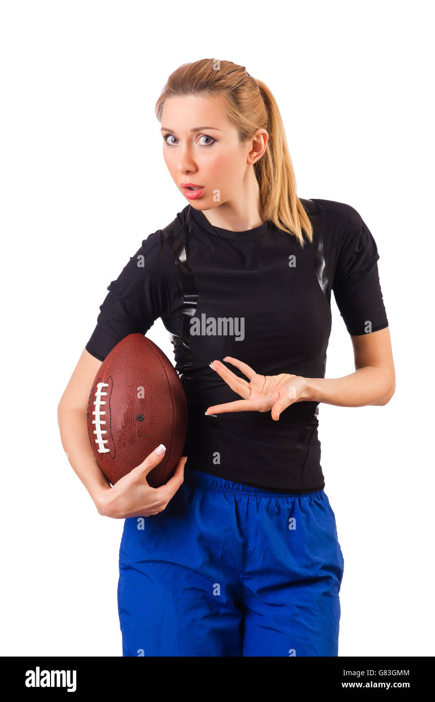 Female american quarterback hi-res stock photography and images - Alamy