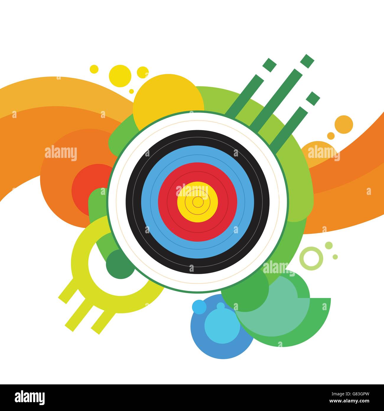 Archery Target Archer Sport Game Competition Stock Vector Image & Art ...