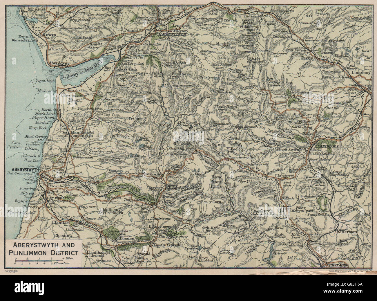 Aberystwyth map hi-res stock photography and images - Alamy