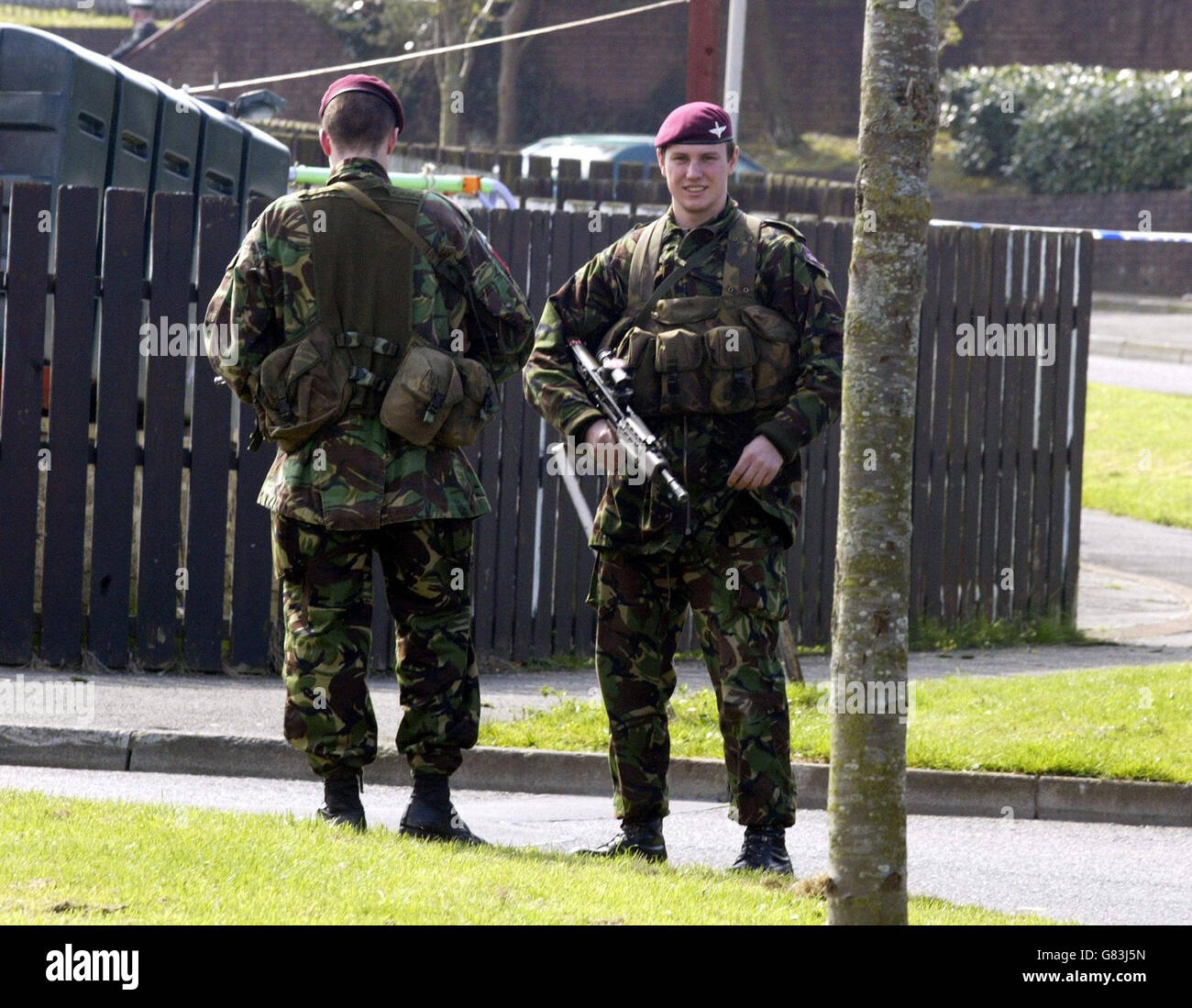 British soldiers on patrol following shooting 20 year old man hi-res ...