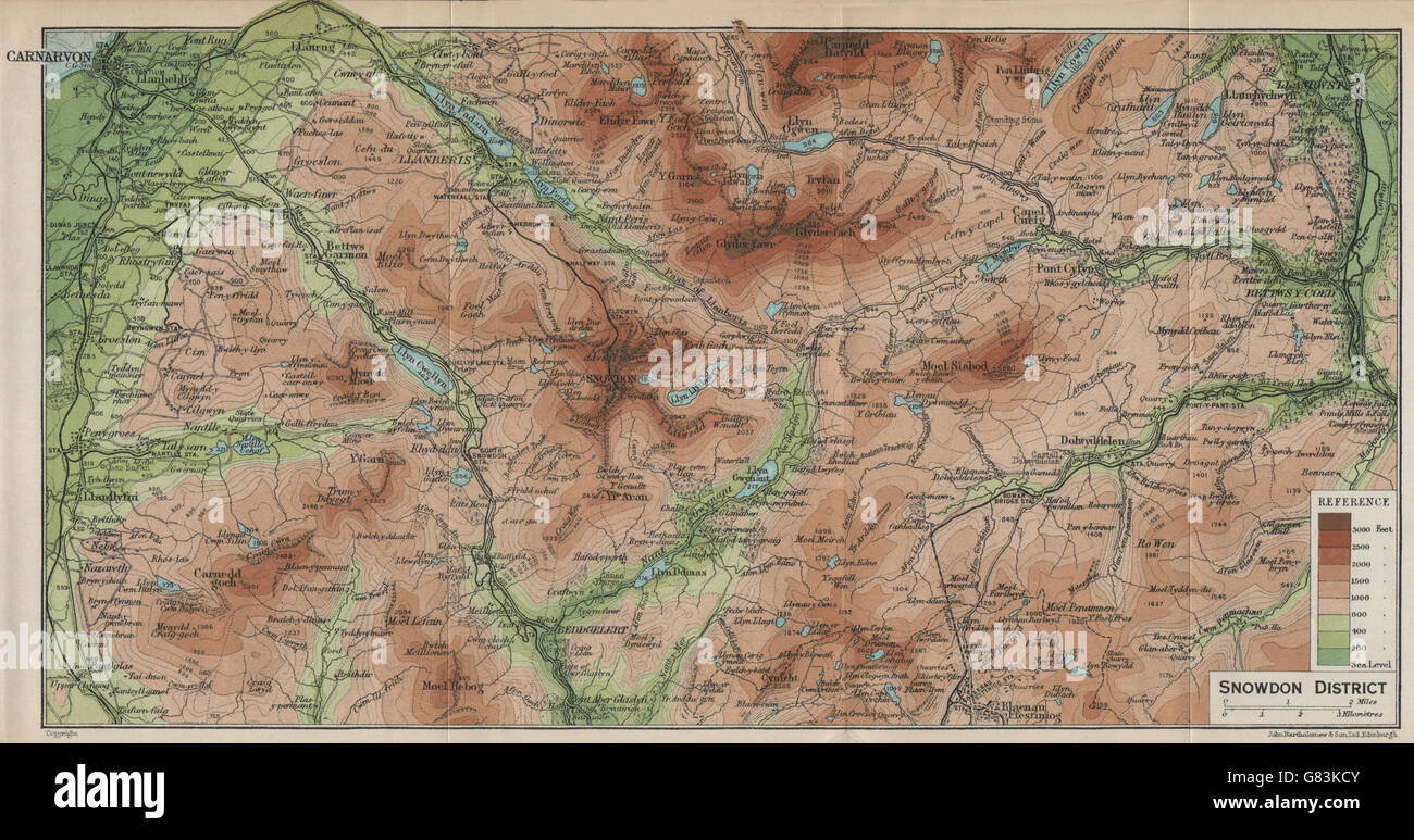 Map of llanberis hi-res stock photography and images - Alamy