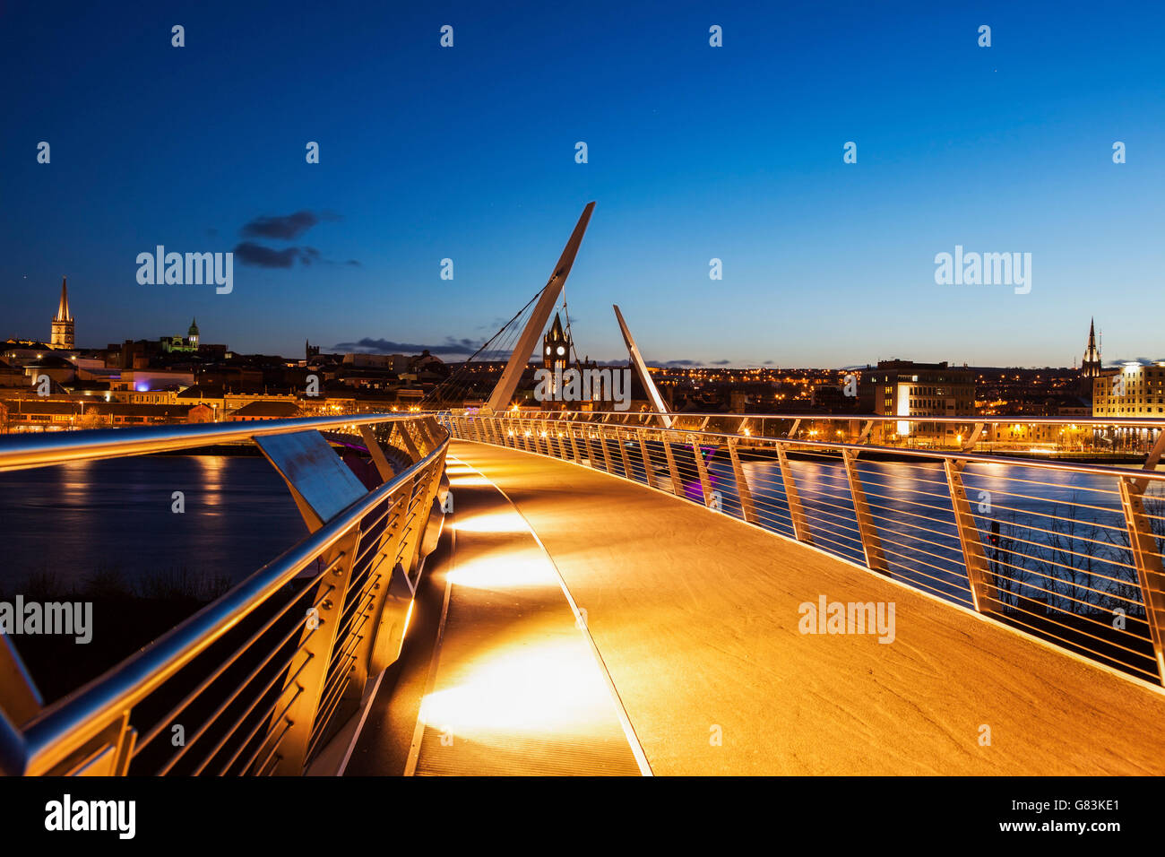 Peace Bridge in Derry Stock Photo - Alamy