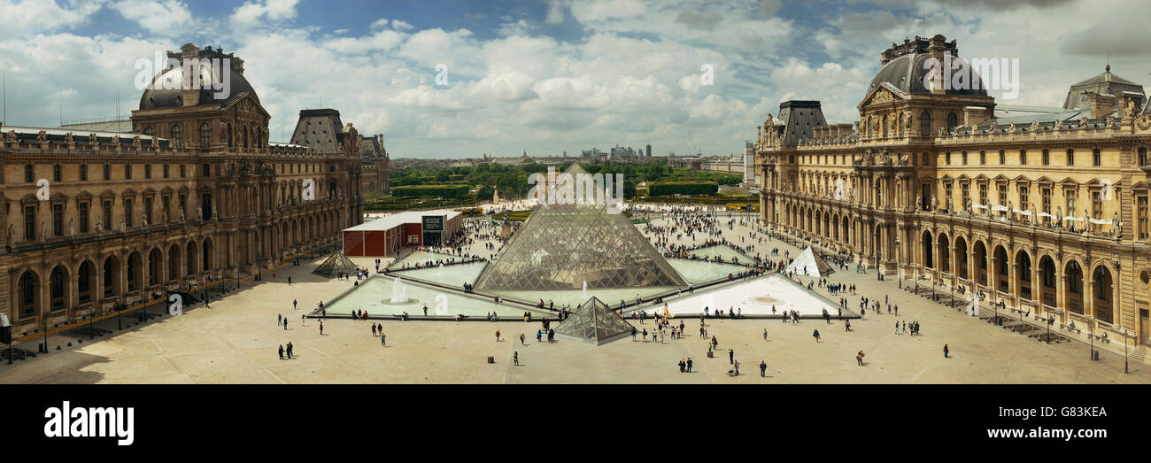 Louvre panorama hi-res stock photography and images - Alamy